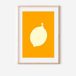 Lemon POP ART No. 1, Colorful Citrus Art, Lemon Poster, Simple Fruit ...