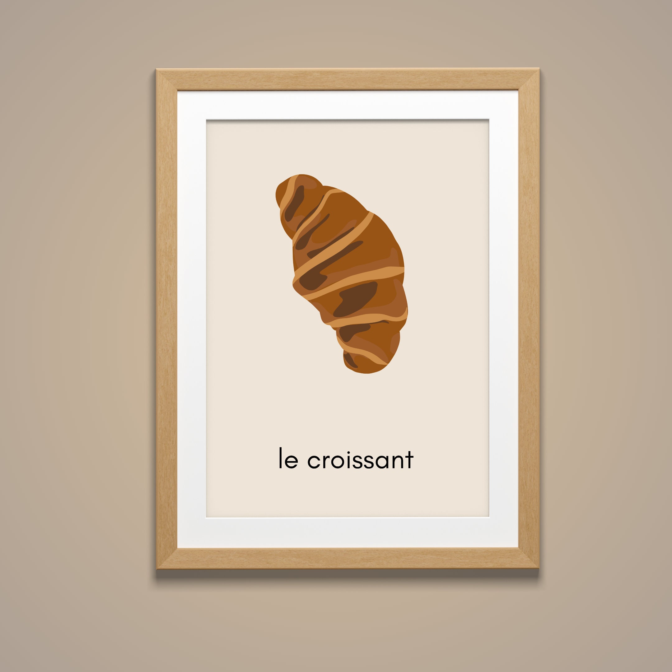 Le Croissant, French Food Poster Print, France Pastry Instant Download ...