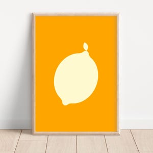 Lemon POP ART No. 1, Colorful Citrus Art, Lemon Poster, Simple Fruit ...