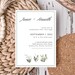 Addie Natural Modern Wedding Invitation, Custom Invitation Suite ...