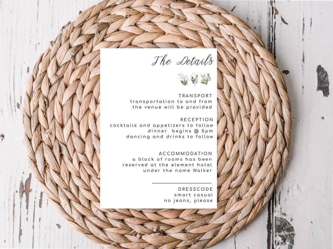 Addie Natural Modern Wedding Invitation, Custom Invitation Suite ...