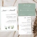 Addie Natural Modern Wedding Invitation, Custom Invitation Suite ...