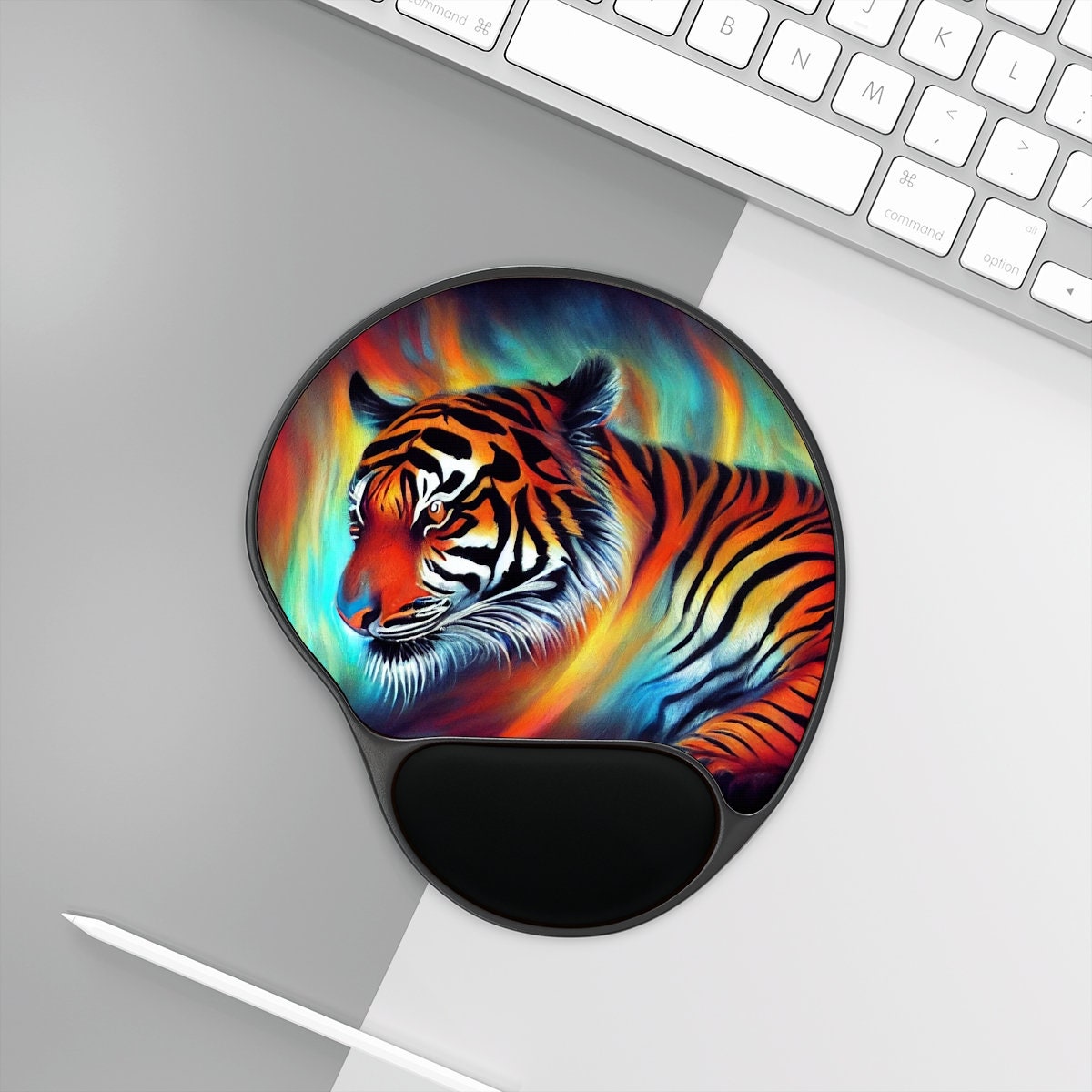 Colorful Tiger Mouse Pad With Wrist Rest sold by DaviBass | SKU ...