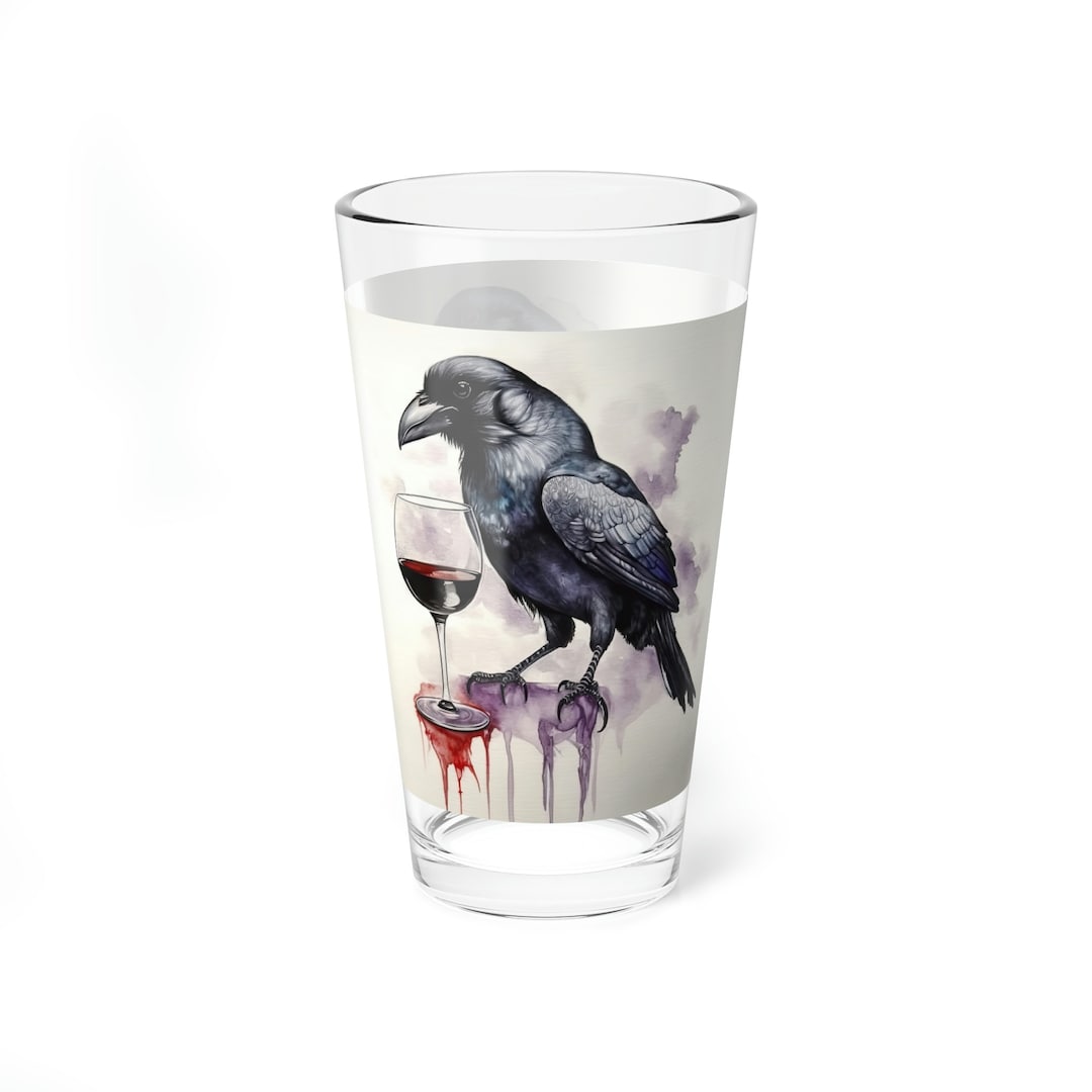 Red Wine Ravens Mixing Glass, 16oz - Etsy
