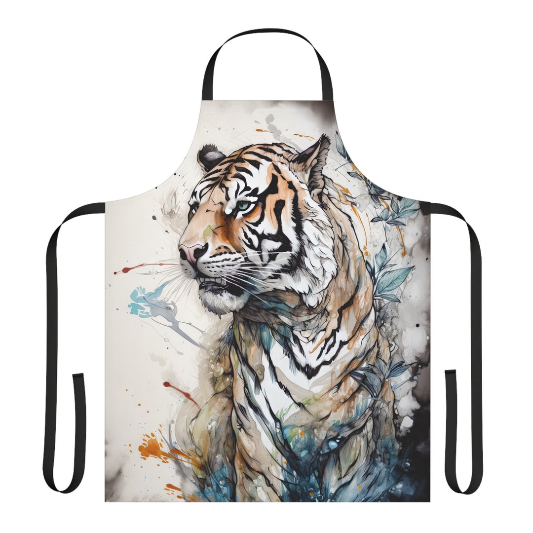 Beautiful Watercolor Tiger Apron - Etsy