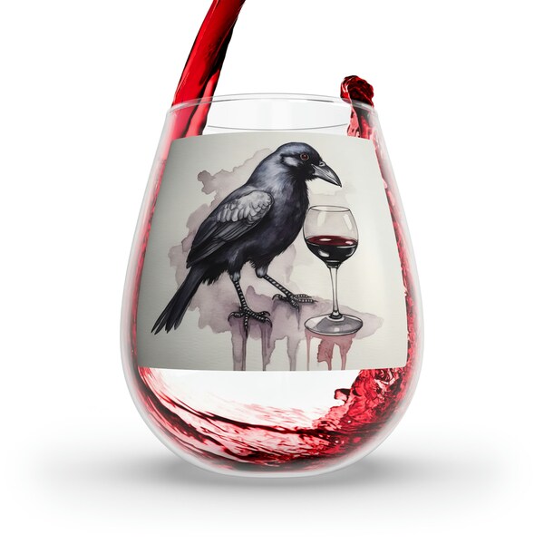 Crow Wine Glass - Etsy