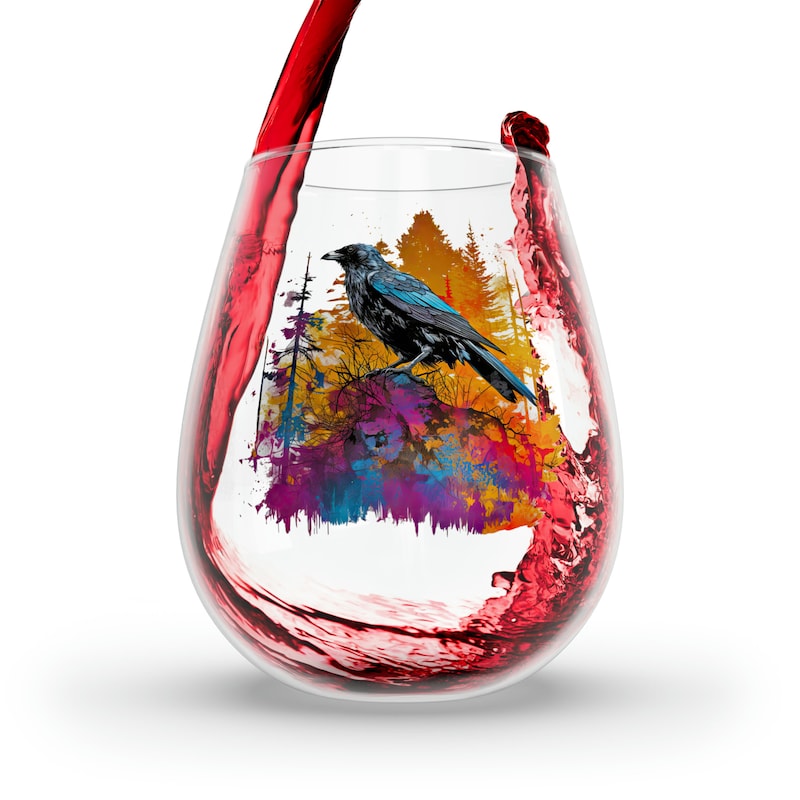 Crow Wine Glass - Etsy