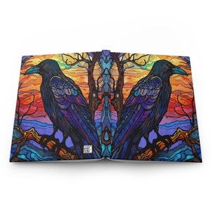 Gothic Raven in a Tree Hardcover Journal - Matte - Etsy