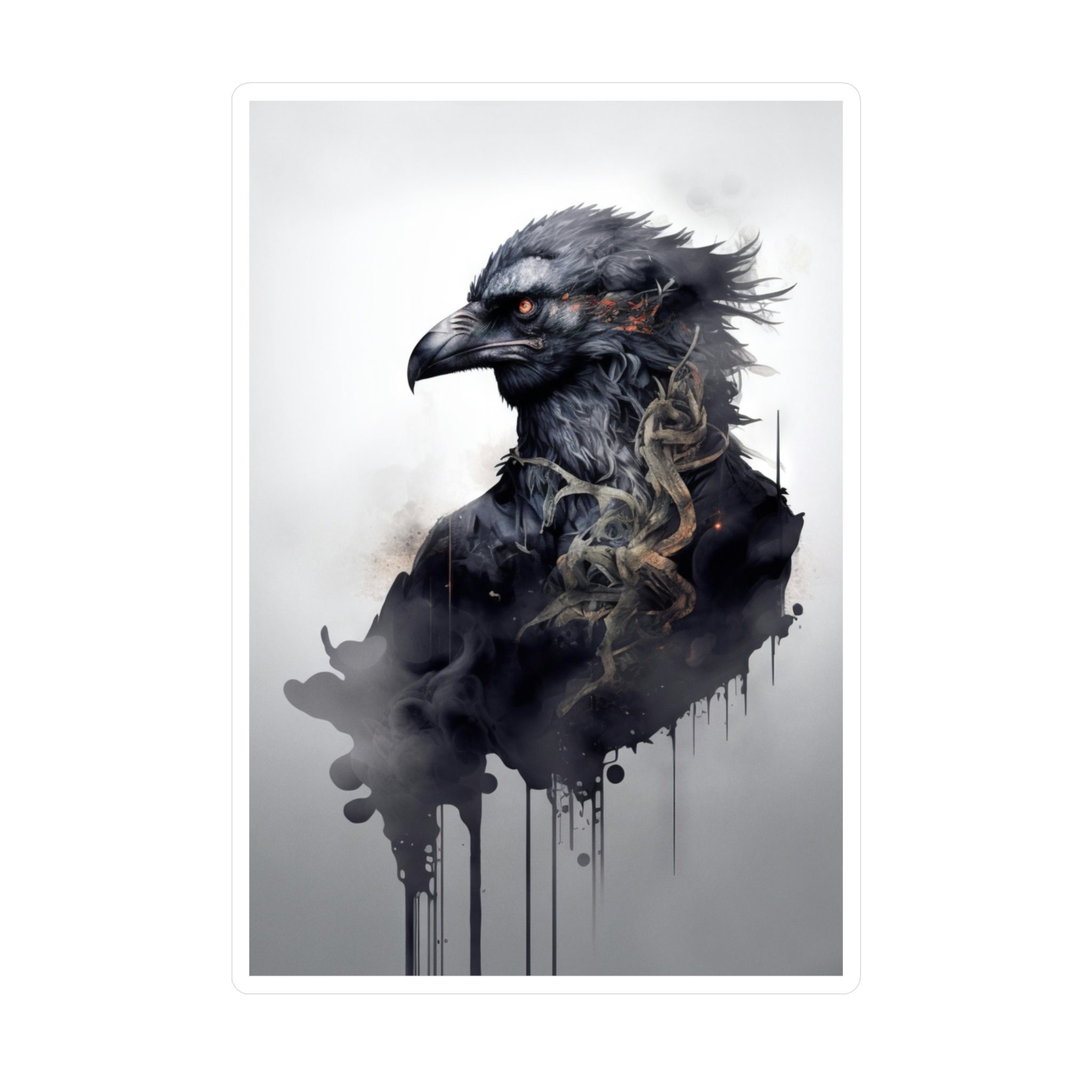 Raven Vinyl Decal - Etsy