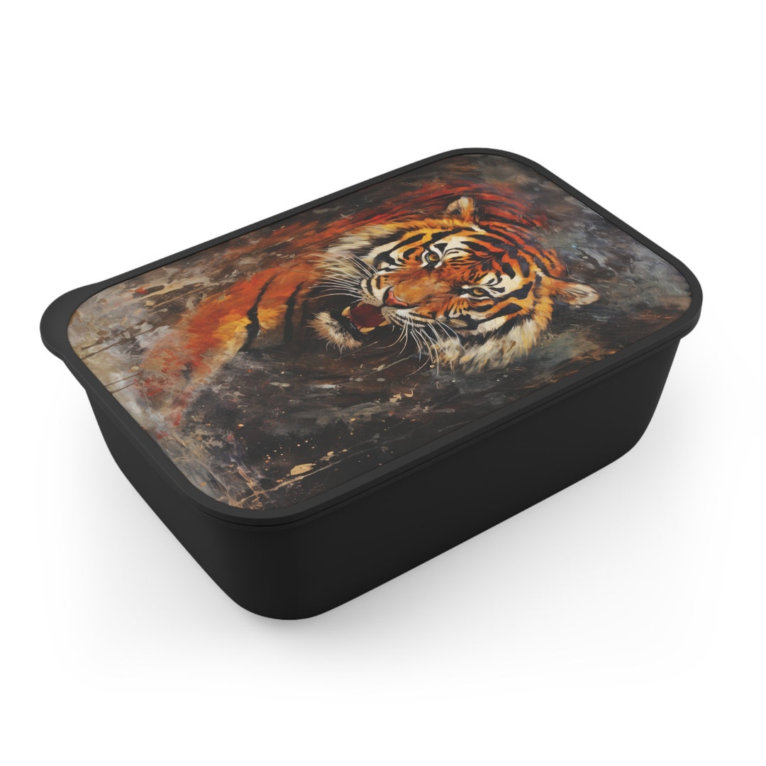 Growling Tiger PLA Bento Box With Band and Utensils - Etsy