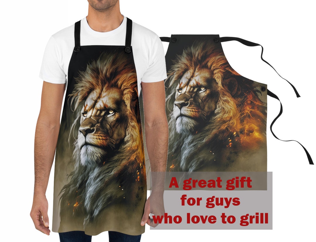 Battle Worn Lion Apron - Etsy