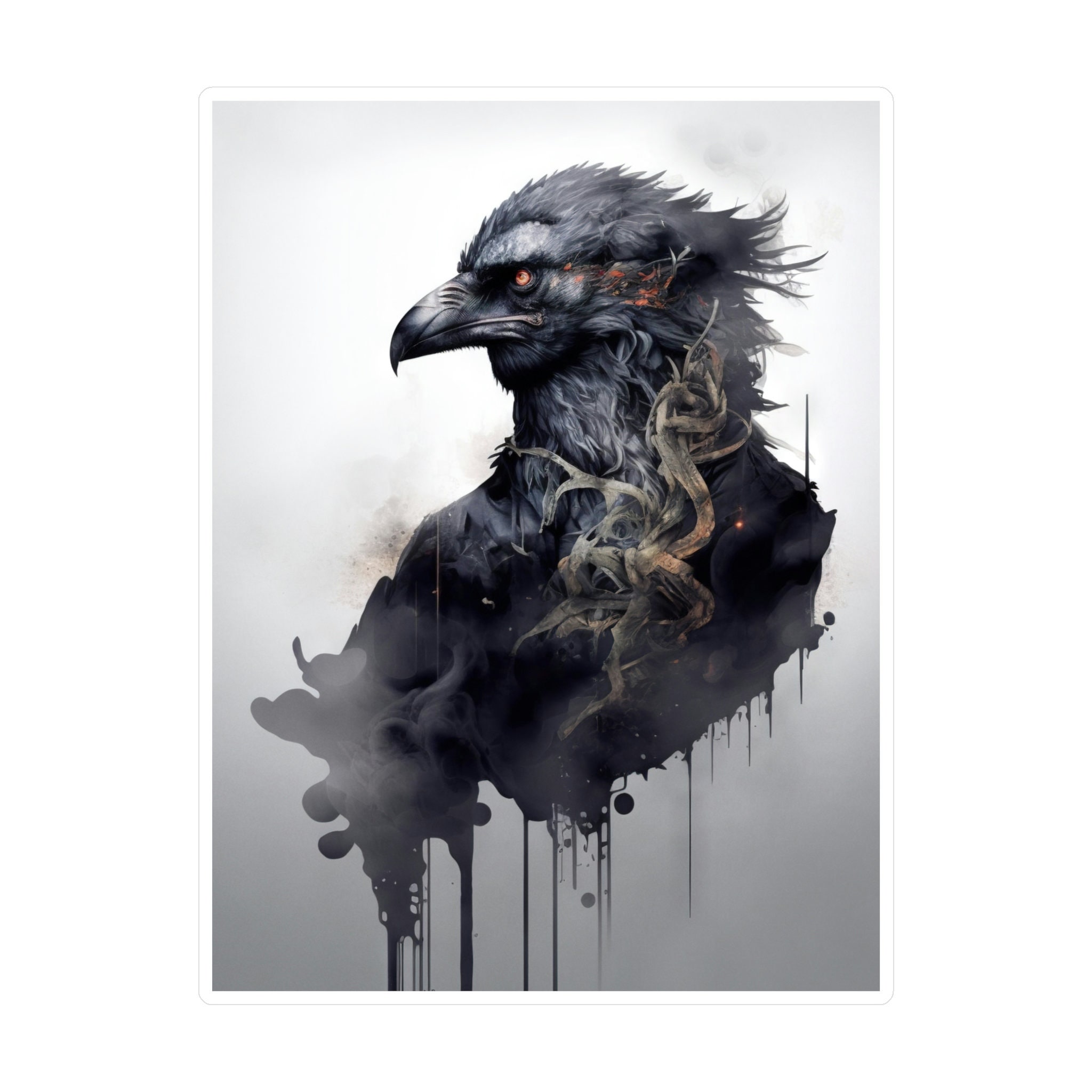 Raven Vinyl Decal - Etsy