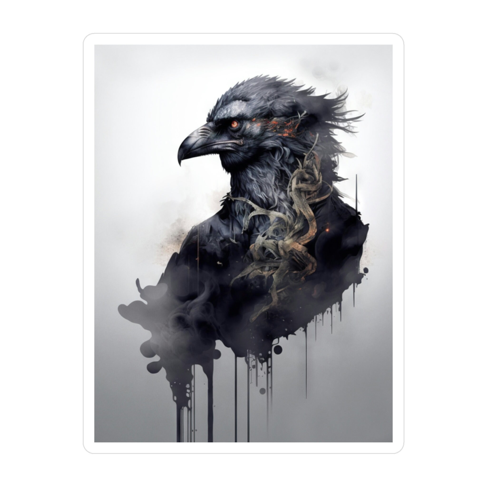 Raven Vinyl Decal - Etsy