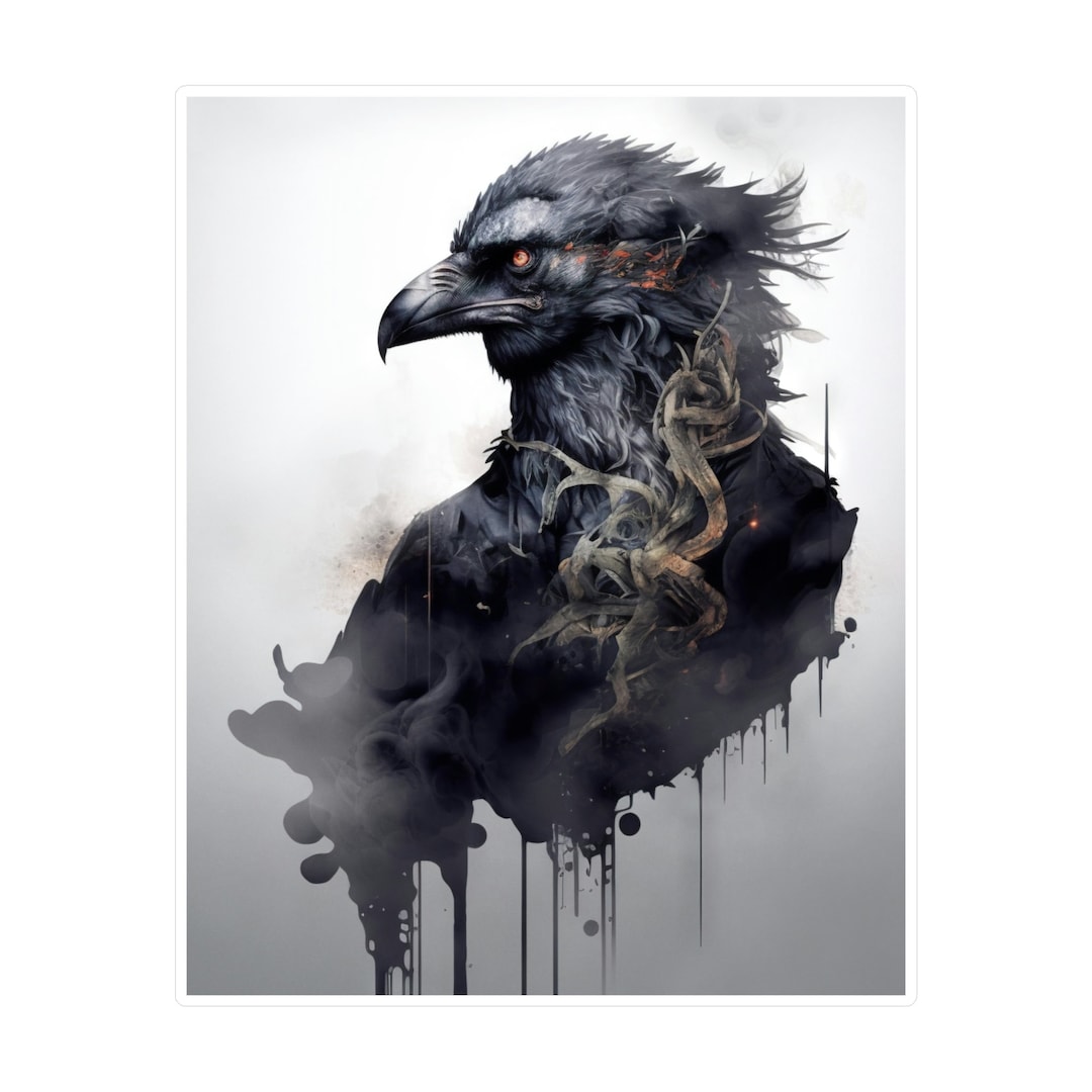 Raven Vinyl Decal - Etsy