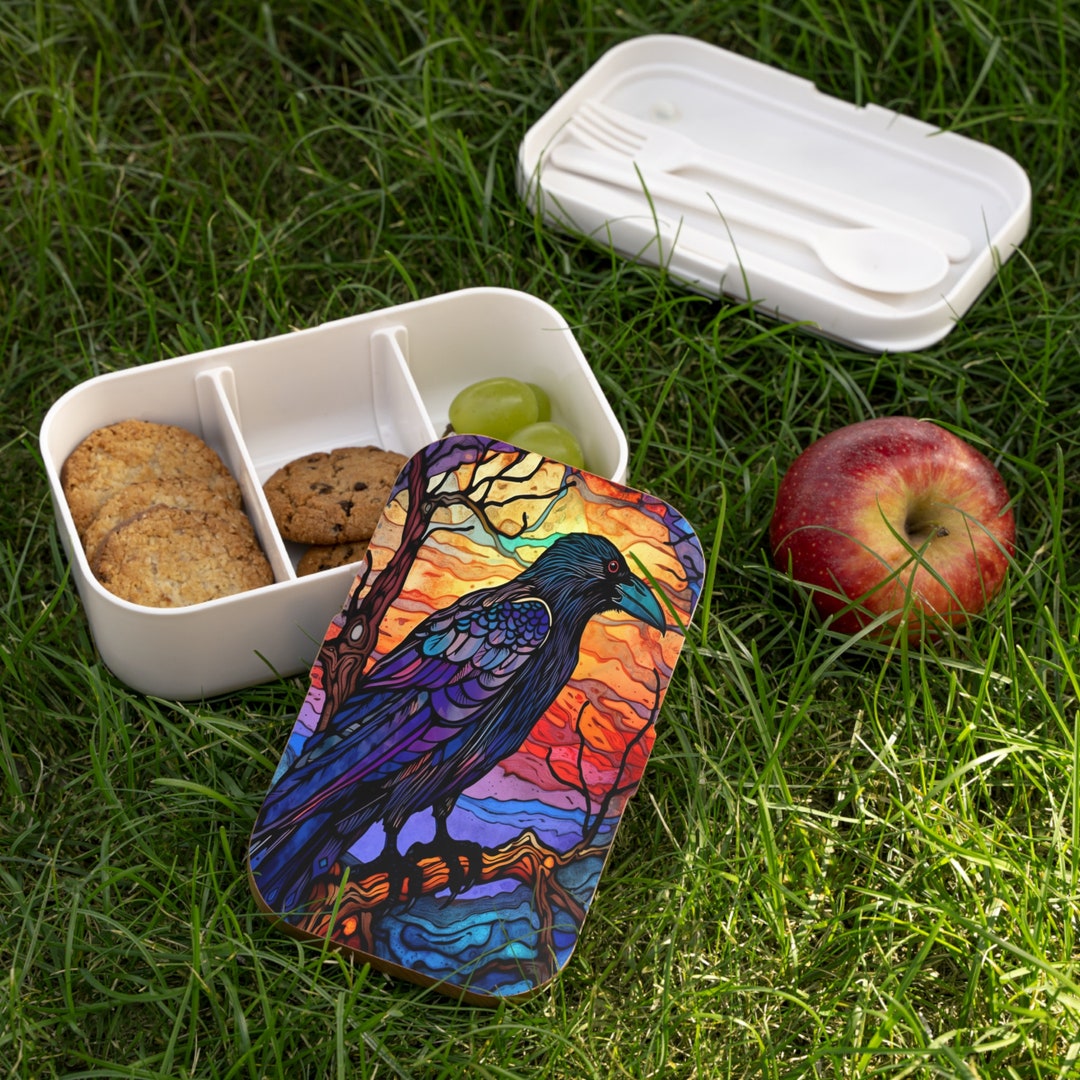 Gothic Raven in a Tree Bento Lunch Box - Storage for Snacks on the Go ...