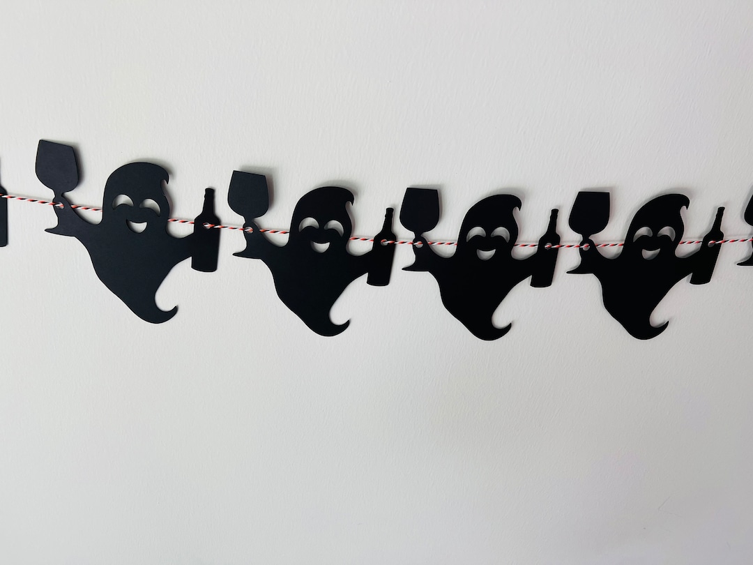 Boozy Ghost Banner | Halloween Party Decor | Boos and Booze | Ghost ...