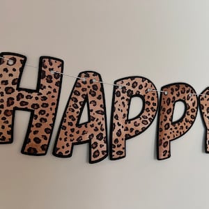 Cheetah Happy Birthday Banner | Two Wild | Jungle Theme | Zoo Birthday ...