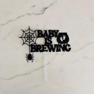 Baby is Brewing Cake Topper | Halloween Baby Shower | A Little Boo is ...