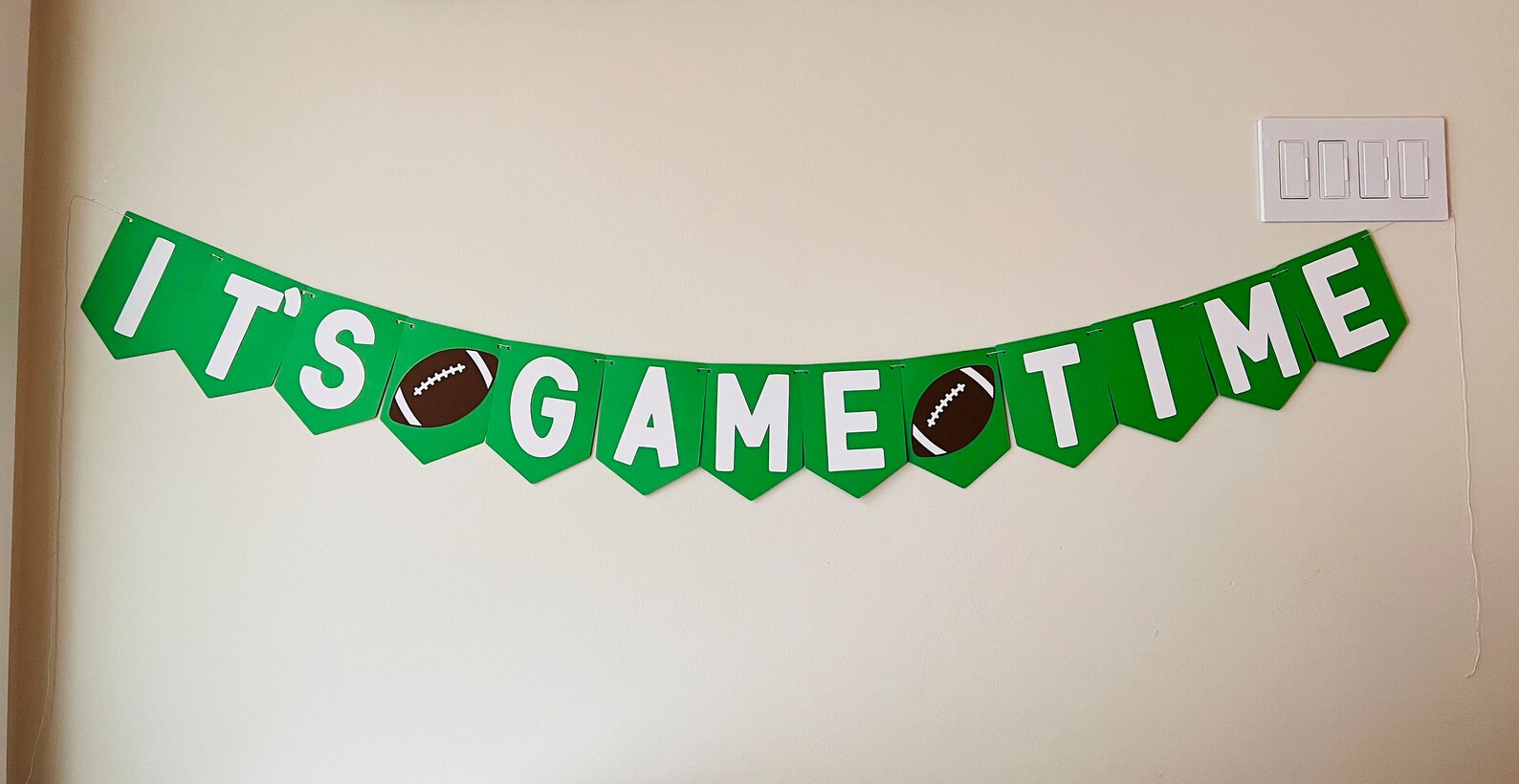 Its Game Time Football Banner Football Party Decor Football Decoration ...