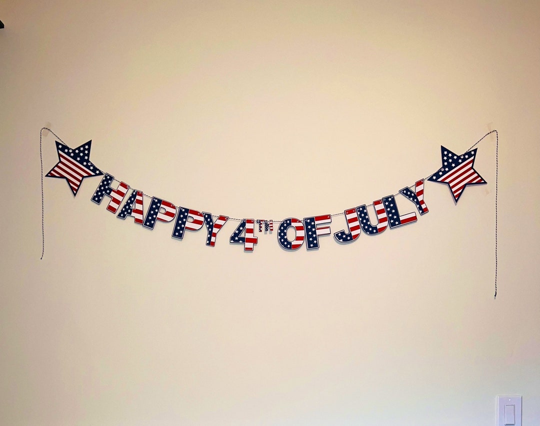 4th of July Banner | Happy 4th of July Banner | Independence Day Banner ...