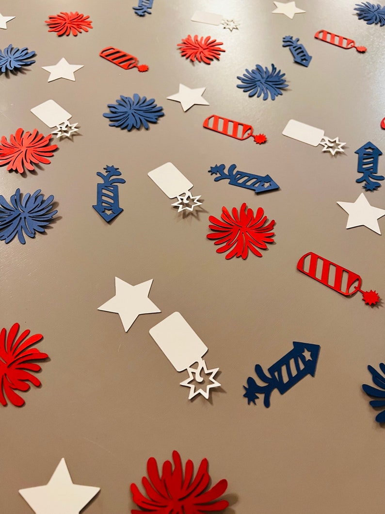 Fireworks Confetti 4th of July Confetti 4th of July Table - Etsy