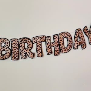 Cheetah Happy Birthday Banner | Two Wild | Jungle Theme | Zoo Birthday ...
