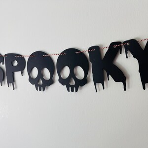 Two Spooky Skull Banner | Two Spooky Birthday Decorations | Halloween ...