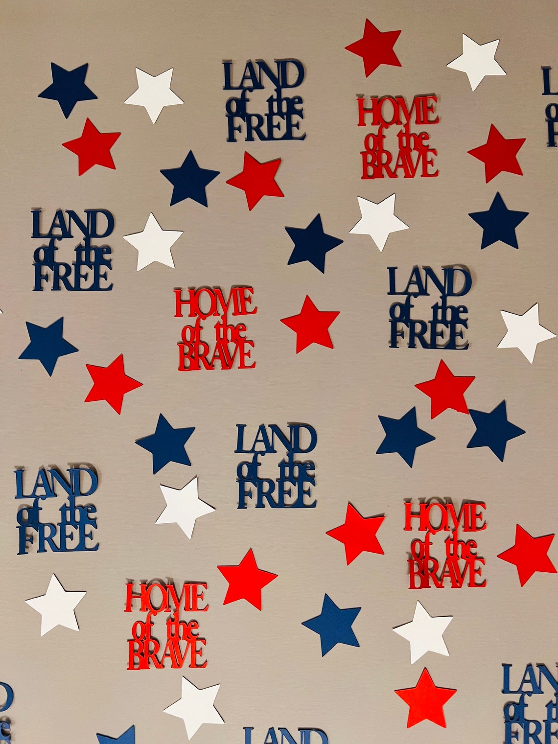 4th of July Confetti Home of the Brave Confetti Land of | Etsy