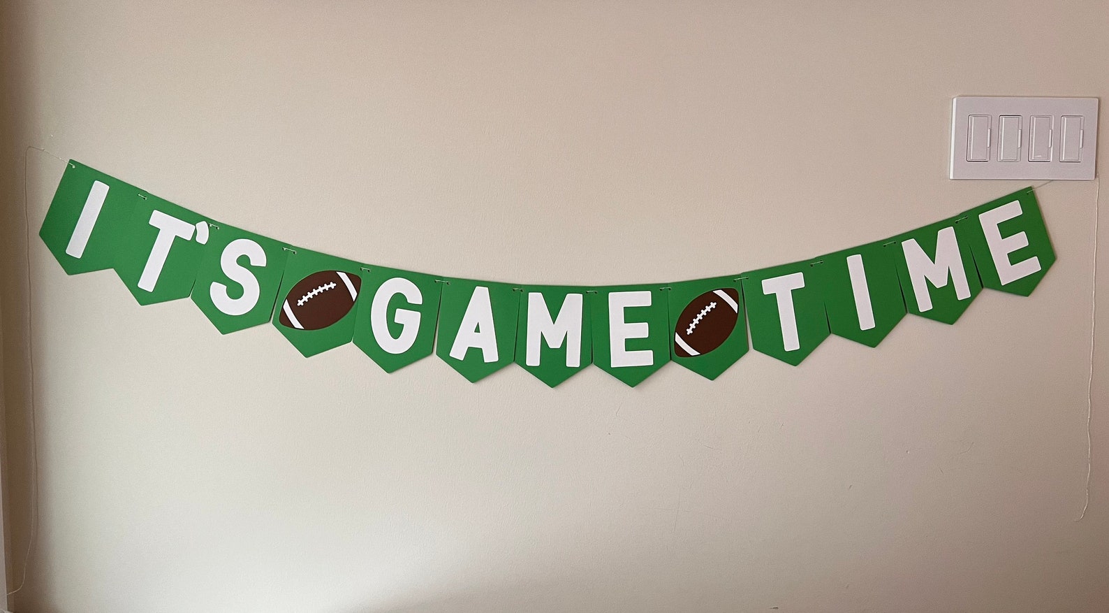 Its Game Time Football Banner Football Party Decor Football Decoration ...