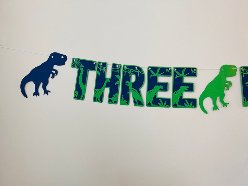 Three Rex Banner Dinosaur Party Dino-mite Decorations - Etsy