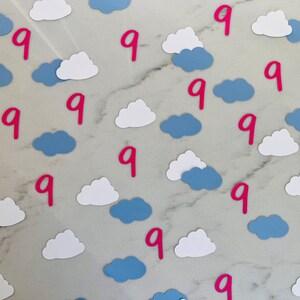 Cloud 9 Confetti | Cloud Nine Party Decor | 9th Birthday Decorations ...