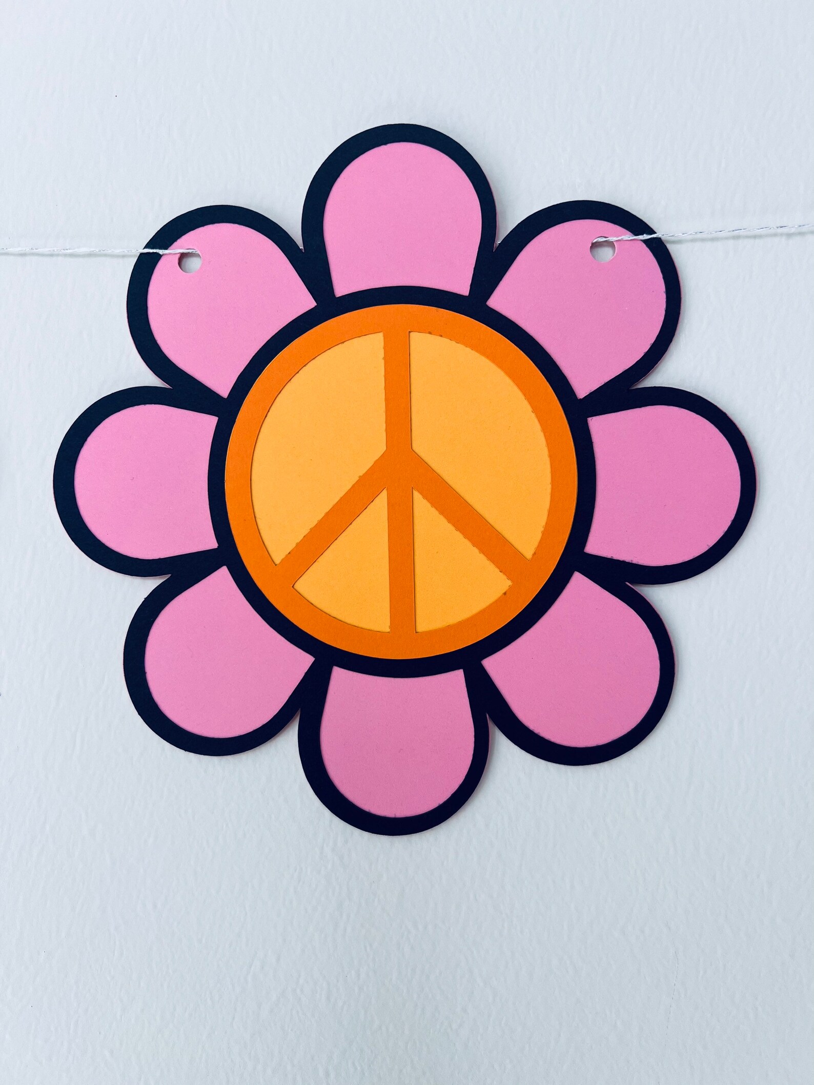 70s Flower Banner Peace Sign Banner Smiley Face Banner - Etsy