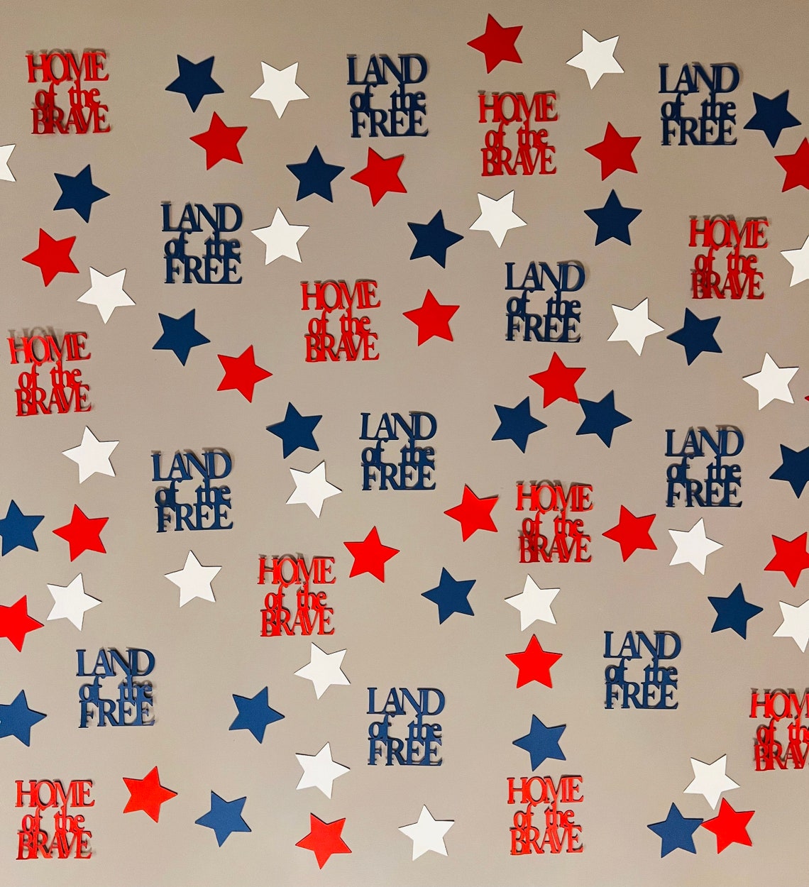 4th of July Confetti Home of the Brave Confetti Land of | Etsy