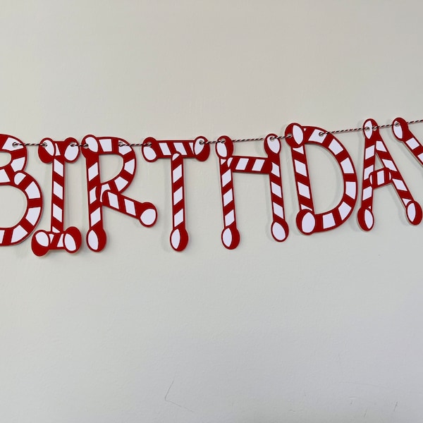 Candy Cane Banner - Etsy