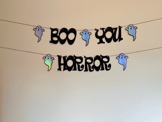 Boo You Horror Banner Halloween Banner Adult Halloween - Etsy