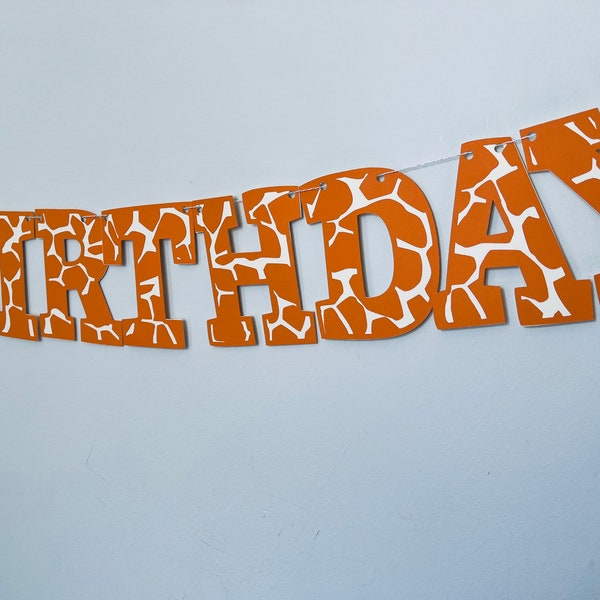 Giraffe Print Banner - Etsy