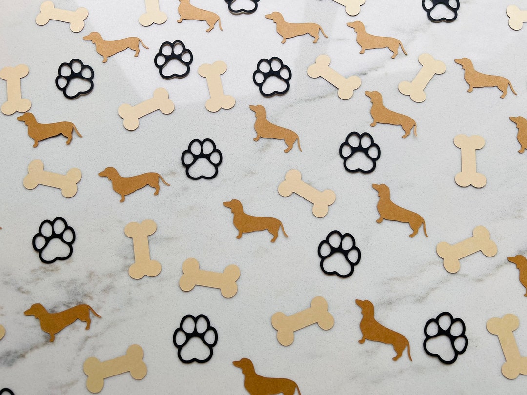 Dachshund Confetti | Hot Dog Confetti | Dog Party Decor | Pawty Animals ...