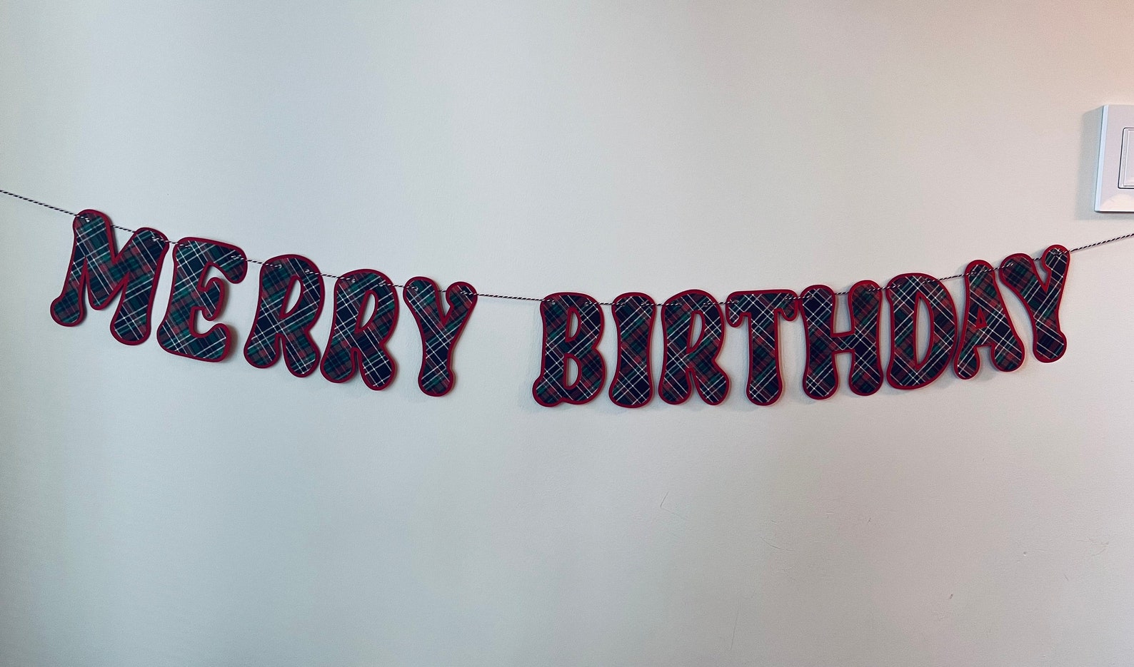 Merry Birthday Banner Christmas Birthday Banner December - Etsy