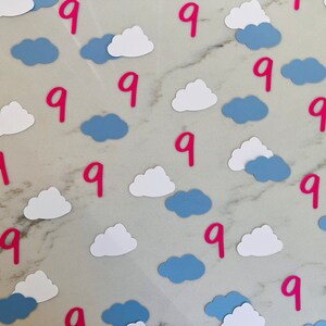 Cloud 9 Confetti | Cloud Nine Party Decor | 9th Birthday Decorations ...