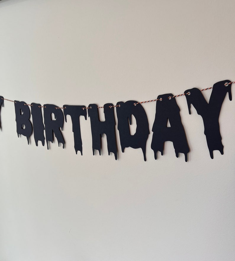 Dripping Happy Birthday Banner Melting Ice Banner melting - Etsy