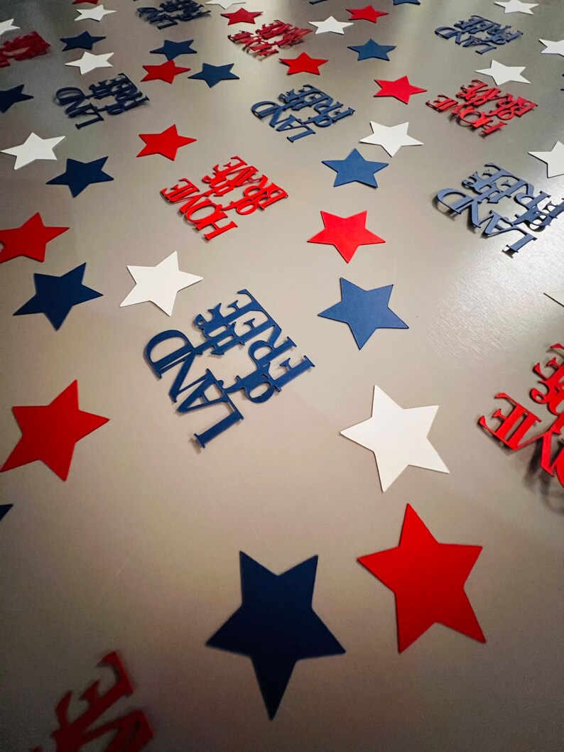 4th of July Confetti Home of the Brave Confetti Land of | Etsy
