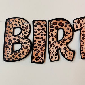 Cheetah Happy Birthday Banner | Two Wild | Jungle Theme | Zoo Birthday ...