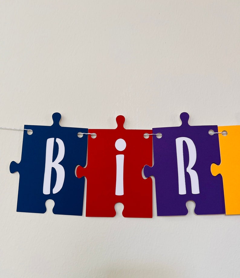 Puzzle Happy Birthday Banner Board Game Banner Game Theme - Etsy