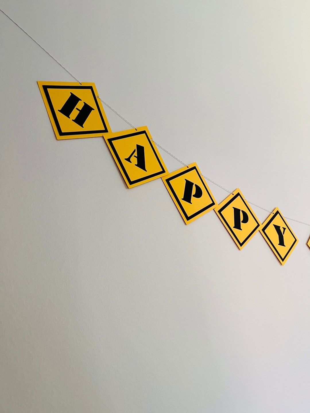 Construction Happy Birthday Banner | Yield Happy Birthday Banner ...