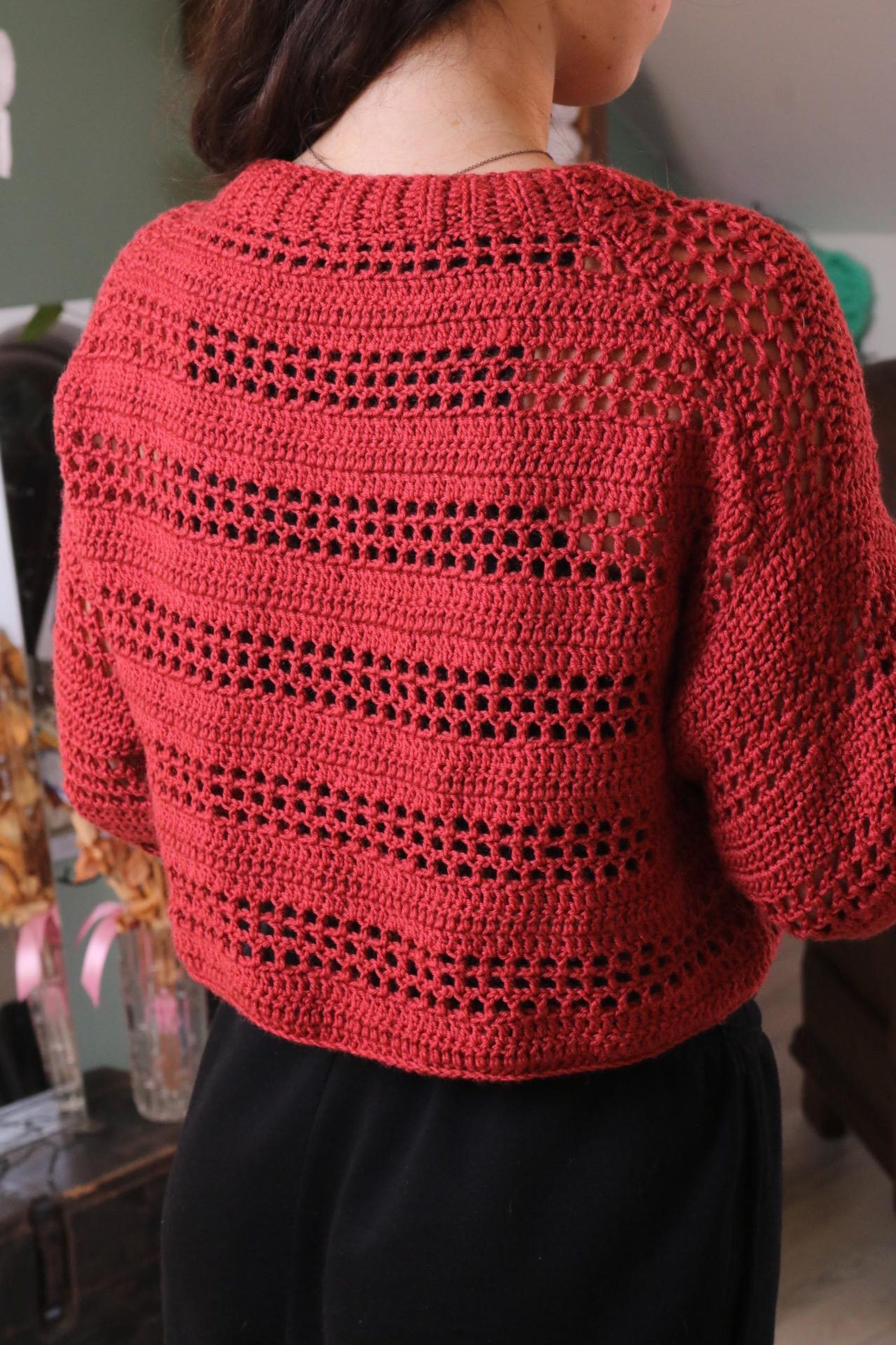 CROCHET PATTERN - Bari Sweater - Easy Crochet Cropped Sweater, Crochet ...