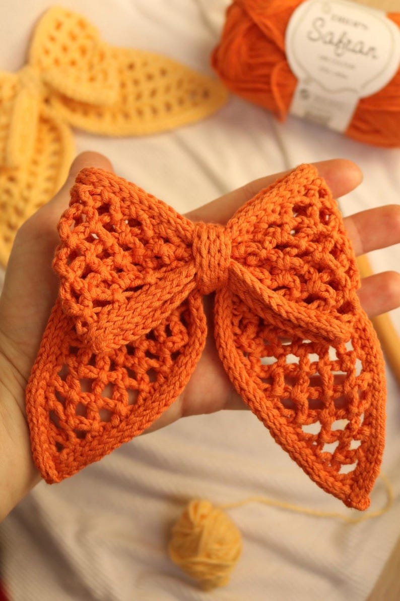 CROCHET PATTERN | Crochet Fishnet Bow - Easy Crochet Bow Tie for ...