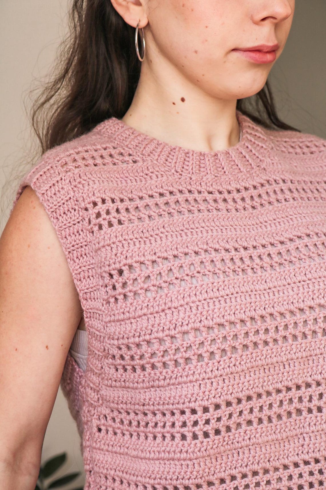 CROCHET PATTERN - Bari Slipover - Crochet Sweater Vest Pattern, Easy ...