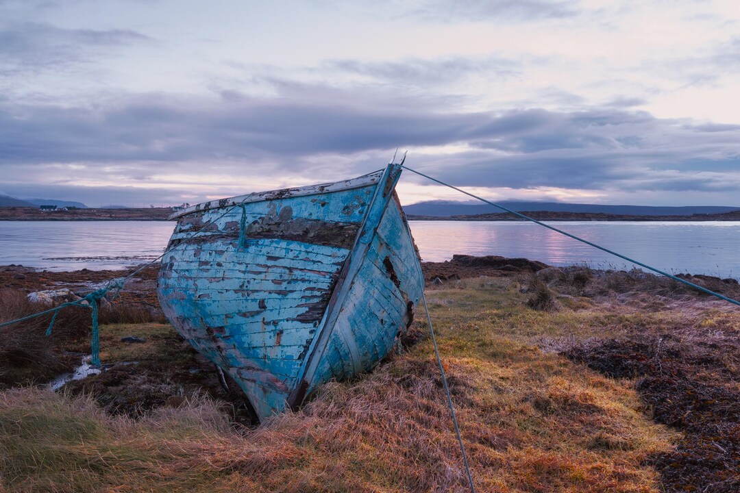 Old Fishing Boat From Connemara, Photography – Irish Landscape Wall Art ...