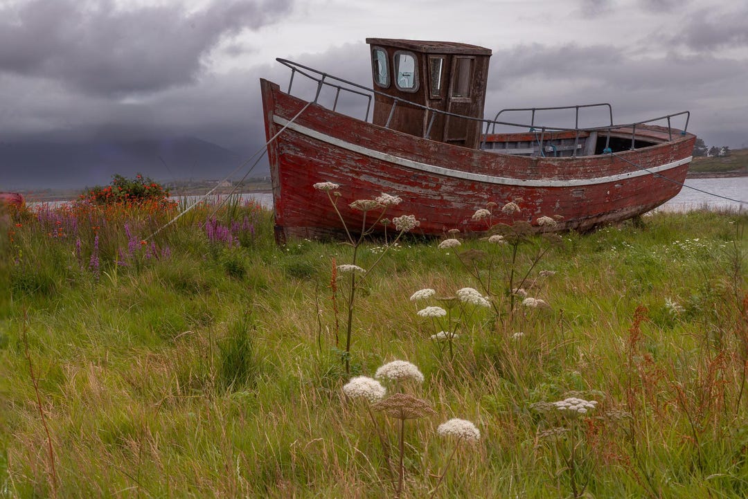 Old Fishing Boat I Connemara I Fine Art Color Photography | Irish Wall ...