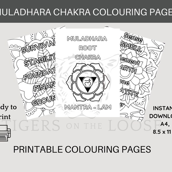 Root Chakra Coloring Page - Etsy